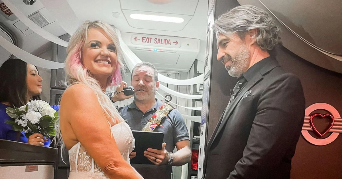 A Couple Gets Married On A Plane As They Celebrate Their Love In Mid-air
