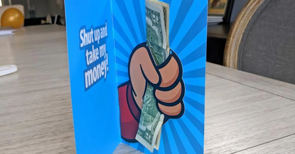 Take My Money Pop Up Birthday Card