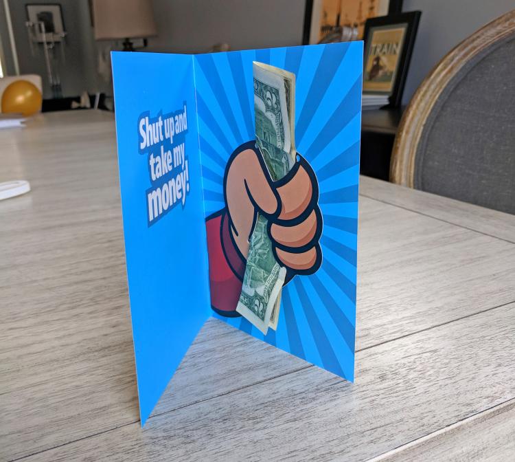 Take My Money Pop Up Birthday Card