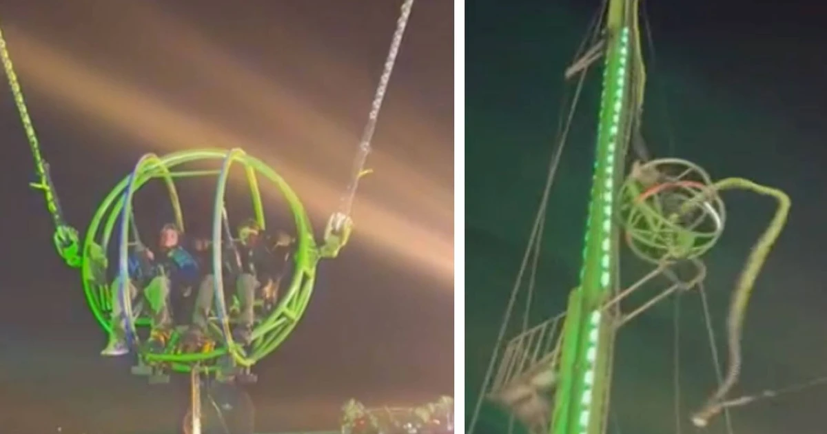 Slingshot Ride At Hyde Park's Winter Wonderland Snaps While Two Teens ...