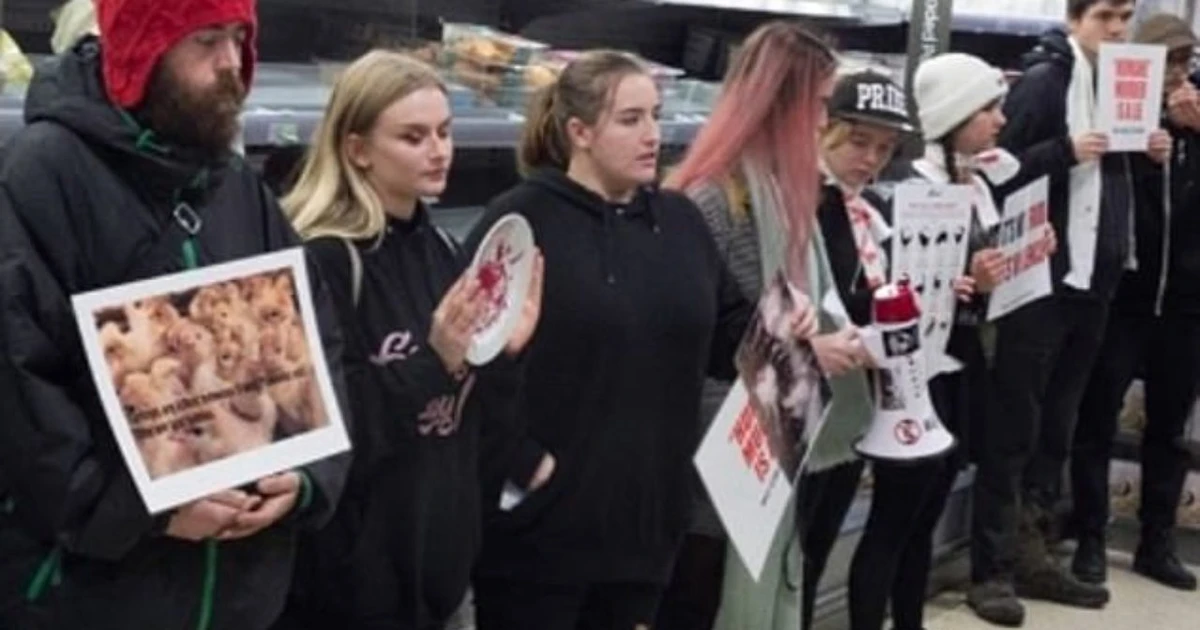 Vegan Activists Storm Into Waitrose And Form Human Chain Around ...