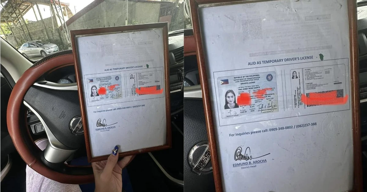 Framed Temporary Driver's License Goes Viral Amid Plastic Card Shortage