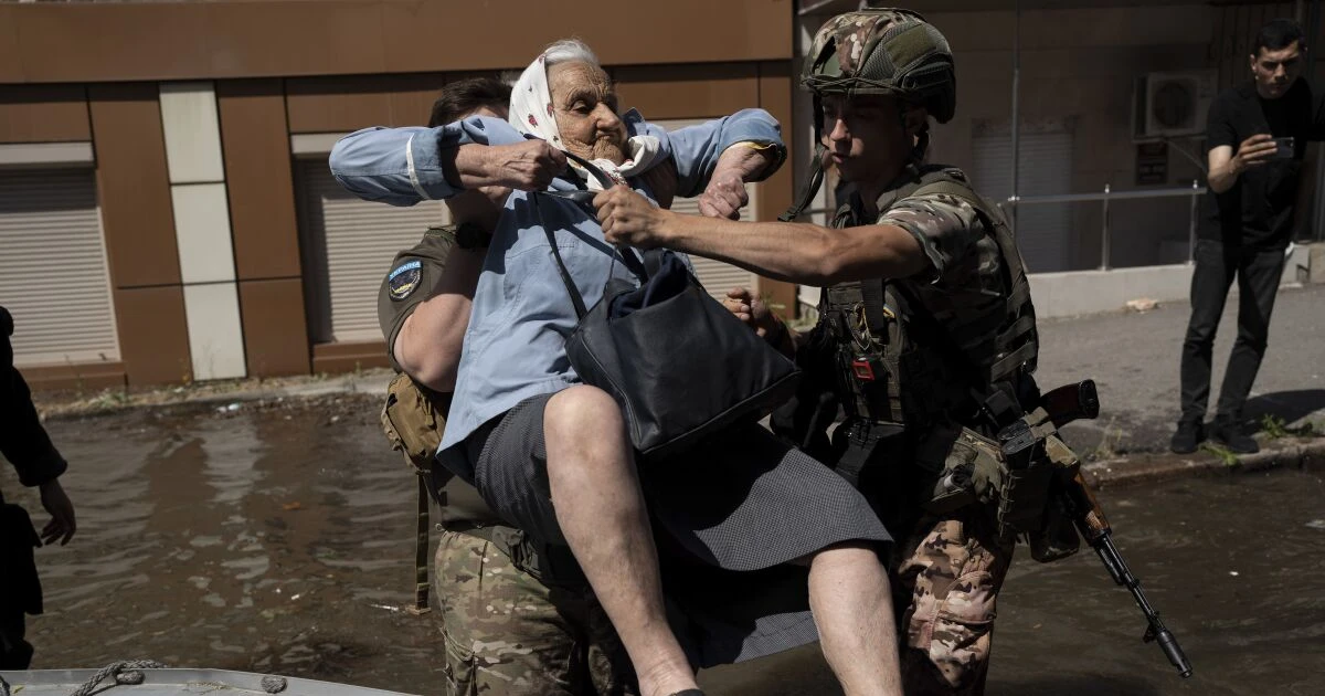 Ukraine War Front Line Swamped By Devastating Floodwaters